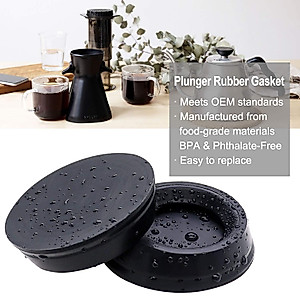 AMI PARTS Plunger Rubber Gasket Replacement Part for AeroPress Coffee and Espresso Maker (2pc)