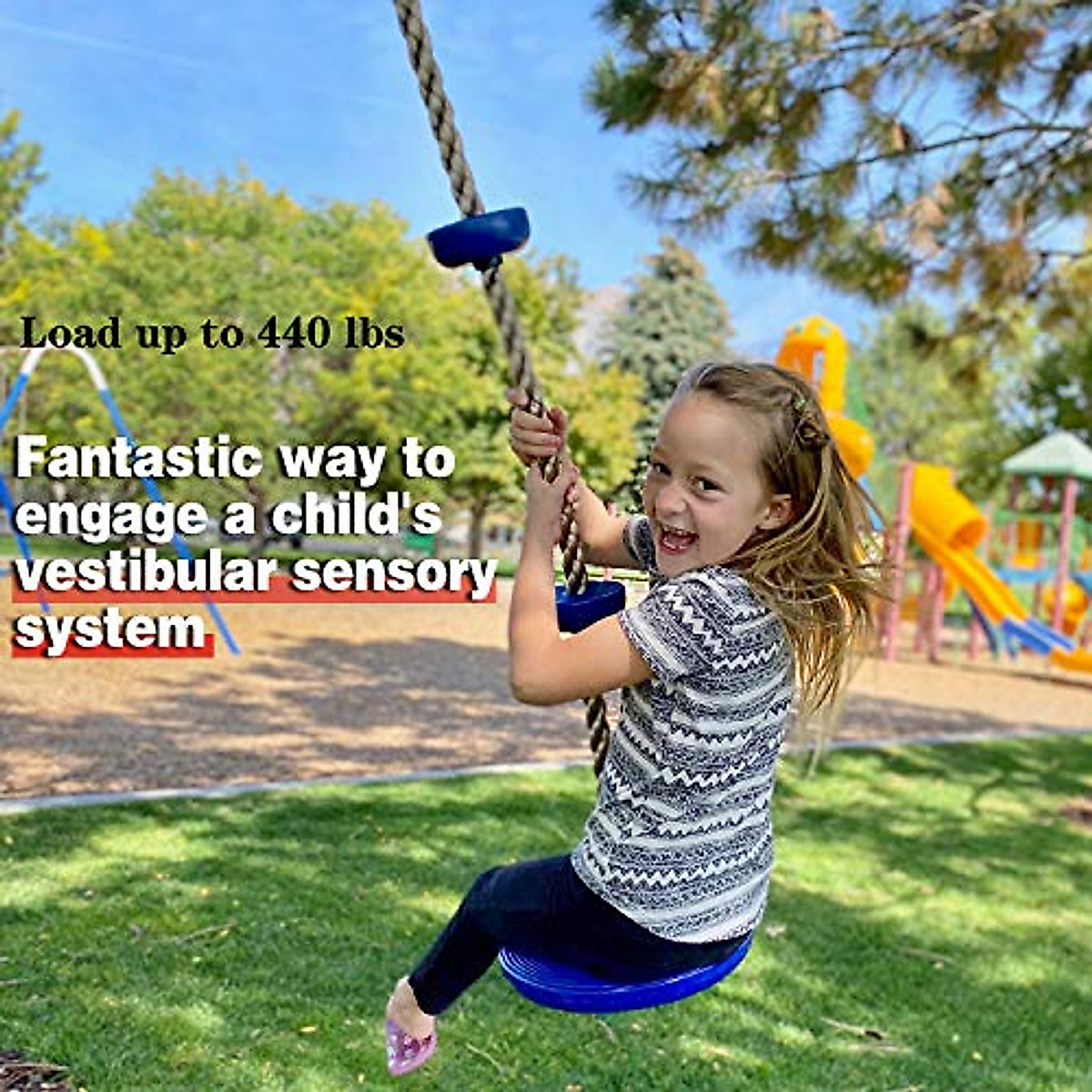 Kids Climbing Rope Tree Swing Sets with Platform Outdoor Toys Playset for Playground Backyards Jungle Gym Toddler Swings Gifts Trees House Saucer Swing Outside Playset Toys