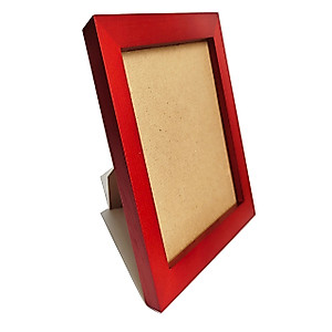ZXT-parts 5x7 Picture Frames Red Photo Frame. Solid Wood, Cover Plastic Panel (Not Glass), The Tabletop or The Wall.