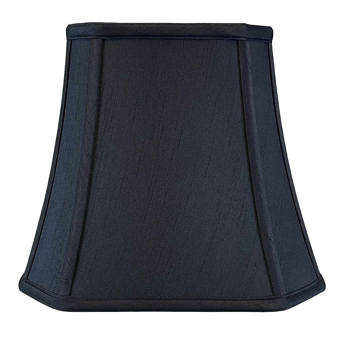 Royal Designs Square Cut Corner Bell Lamp Shade, Black, 7.5" x 12" x 10.25"