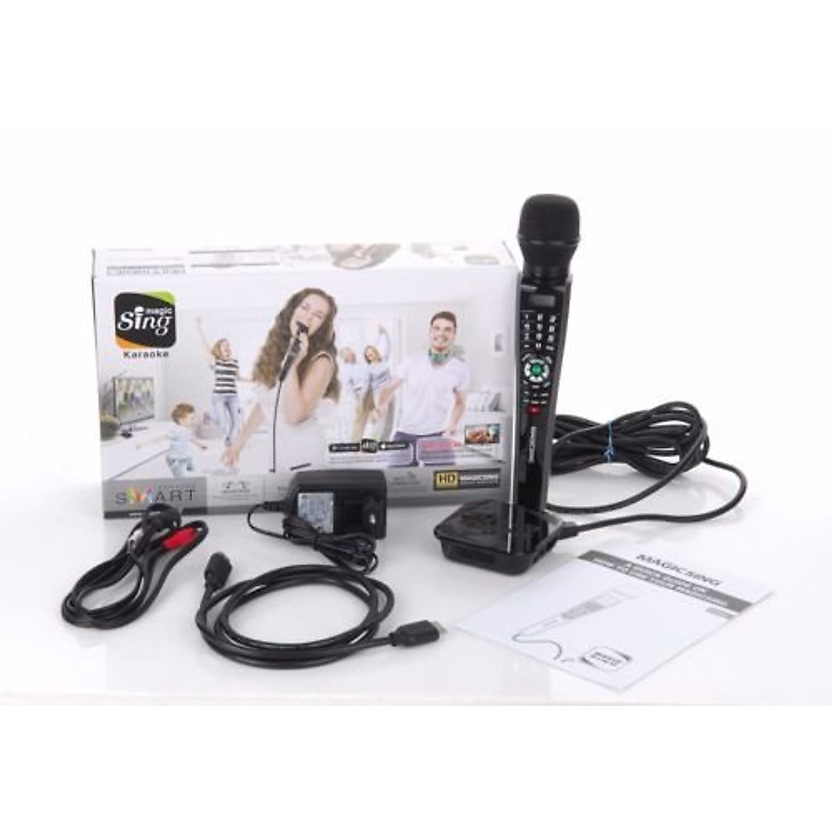 New MagicSing E-1 Smart Home Karaoke System Microphone Stream 10,000+ English/American Songs · Requires WiFi · Free 12-Month Subscription Code for Tagalog Hindi Korean Spanish Russian