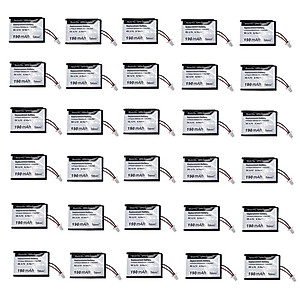 Youejoeq (30pcs) Scanner Battery Replacement for Op-tic-on OPN-2000, OPN-2001, OPN-2002, OPN-2004, OPN-2005, OPN-2006 Li-Polymer 190mAh 3.7V