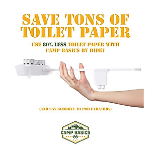 Camp Basics RV Bidet Made to Fit Your RV and Camper Trailer | Easy to Install and Self Cleaning | Non Electric | Upgrade Your RV
