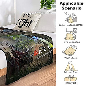 ARK Survival Evolved Anime Soft Throw Blanket Warm Air Conditioner Towel Blankets Cute Home Decor for Bed Sofa 50"x60"