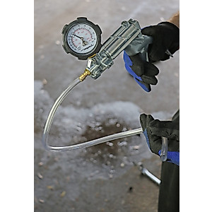 Mityvac MV8510 Silverline Elite Brake and Clutch Vacuum/Pressure Hand Pump for Performance Diagnostics, Brake Bleeding, Fluid Transfer, Evacuation, Windshield Repair, 2" Compound Gauge, Dual Converter