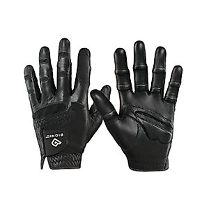 New Improved 2X Long Lasting Bionic StableGrip Men's Black Golf Glove - Patented Stable Grip Genuine Cabretta Leather, Natural Fit Designed by Orthopedic Surgeon! (2XL, Worn on Left Hand)