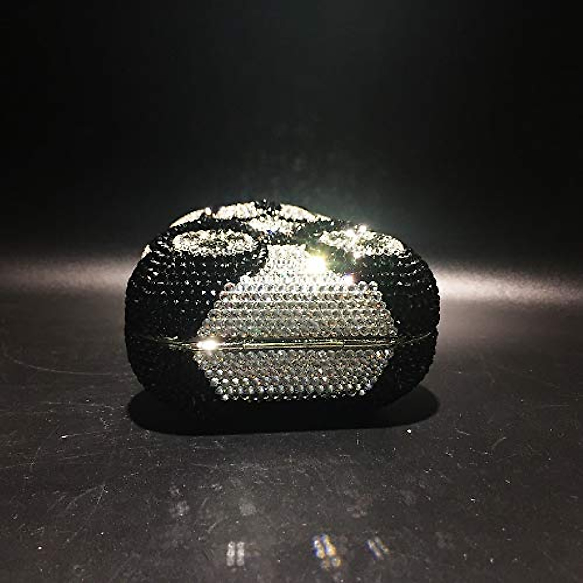 Panda Shaped Handbag Purse Women Diamond Clutch Animal Shaped Bling Evening Bag