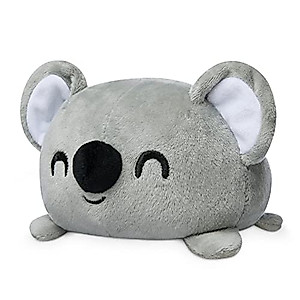 TeeTurtle - The Original Reversible Koala Plushie - Gray - Cute Sensory Fidget Stuffed Animals That Show Your Mood 3.5 inch