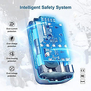 Aoasur 6.0Ah Battery Replacement for Snow Joe 40V and Sun Joe 40V Battery Compatible with Snow Joe 40V Snow Blower and Sun Joe 40V Wireless iON (Black)