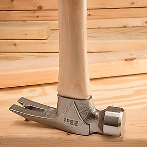 ESTWING Pro California Hammer - 23 oz Rip Claw Hammer with Smooth Face & Hickory Wood Handle - MRW23LS