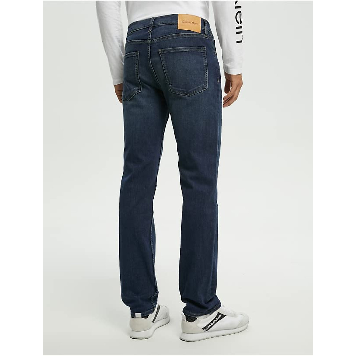 Calvin Klein Men's Straight High Stretch Jeans, Avedon Dark, 36x34