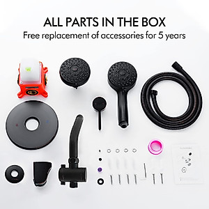 FRANSITON Shower Faucet System with Bathroom Spout Rain Shower Kit, High Pressure Handheld Shower Head Dual 2 in 1 Shower Combo Faucet Set with Valve Trim Kit Oil-Rubbed Bronze