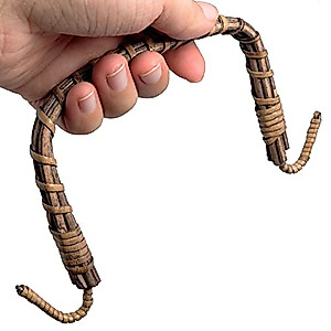 Ruiwaer Rattan Metal Teapot Handle Tea Accessories Supplies for Ceramic Pot, Pottery Tea Pots, Japanese Wired Teapot, Dark Brown