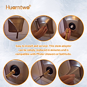 Huarntwo 970-0770 Stem Adapter with Screw for Faucet,Compatible with Pfister Securepfit Trims, Shower Handle Stem Extension Tub and Faucet Accessories Valve Extender Trim Repair