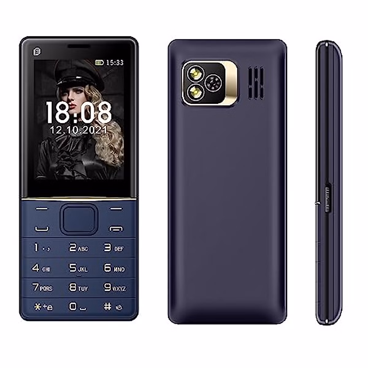 S475 2G Senior Cellphone, Unlocked Cellphone for Seniors, 2.4in Screen, 3 SIM Cards, Long Standby, Clear Sound, SOS Function, Multiple Functions, Easy to Use (US Plug 100-240V)