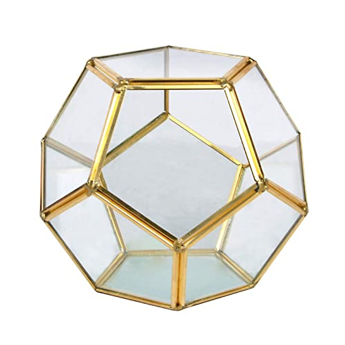 Michaels Bulk 12 Pack: 5.5”; Gold Octagon Glass Terrarium by Ashland™