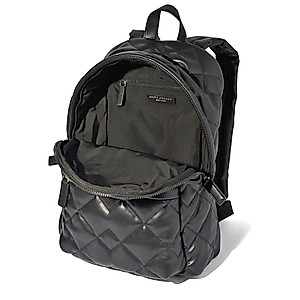 Marc Jacobs H306M01RE21 Black Quilted Leather With Silver Hardware Women's Moro Backpack