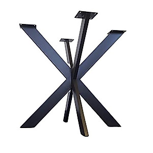 Metal Table base, Cross-X Style - Any Size and Color