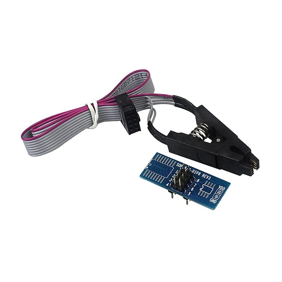 Ximimark 1 Set SOIC8 SOP8 Flash Chip IC Test Clips Socket Adpter BIOS/24/25/93/95 Programmer
