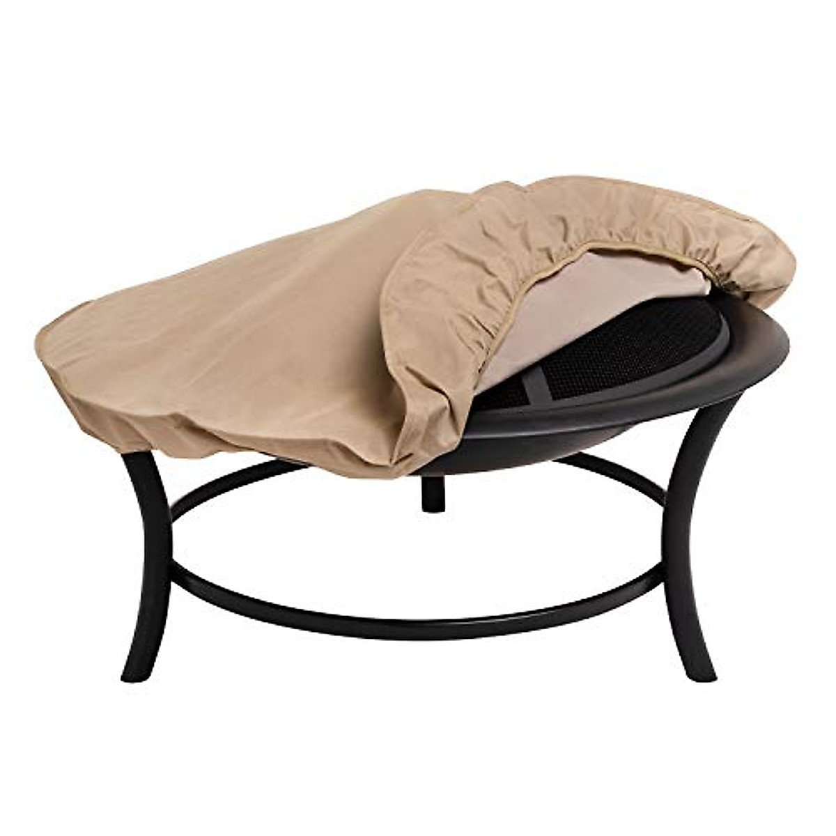 Modern Leisure Water-Resistant, 35 in Patio Fire Pit Cover, inch, Beige,Khaki