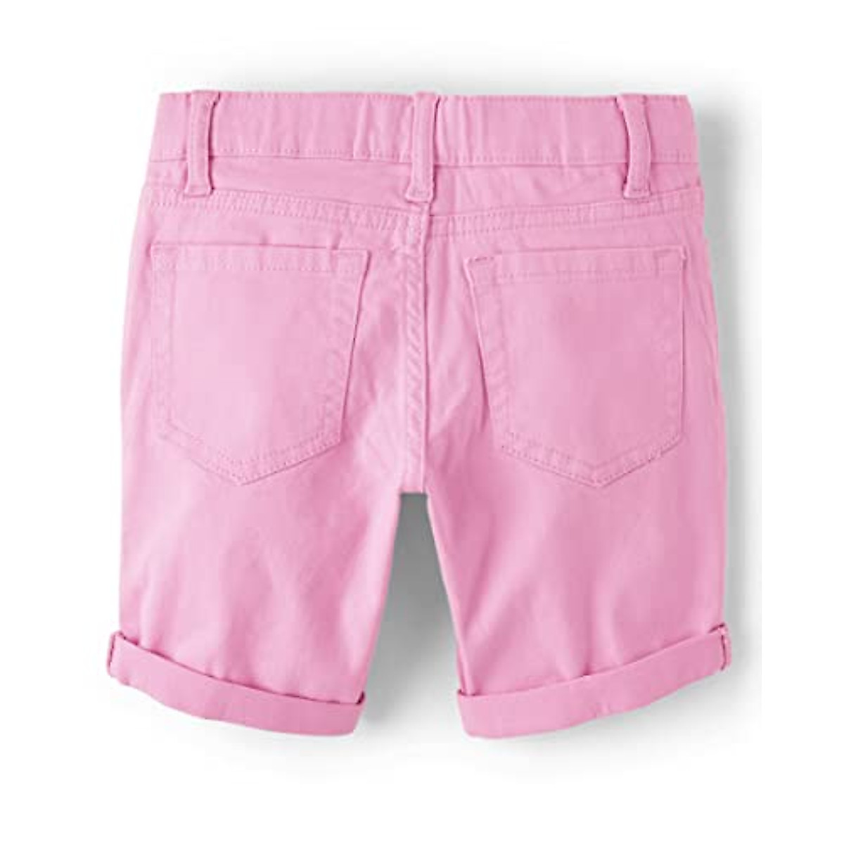 The Children's Place Girls' Solid Skimmer Shorts 2-Pack, Pink/Black, 6
