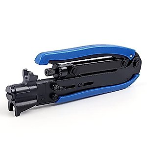 Knoweasy Coax Compression Tool - Coax Crimper and RG6 Crimping Tool for Coax RG6, RG59, and RG11 Cable F-Connectors