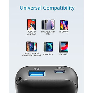 Anker Portable Charger, 10000mAh Power Bank with USB-C Power Delivery (25W), PowerCore 10000 Redux for iPhone 13/12/11 / Mini/Pro/Pro Max/XR/XS, Samsung S21 / S20, Pixel 4 / 4XL, iPad Mini, and More