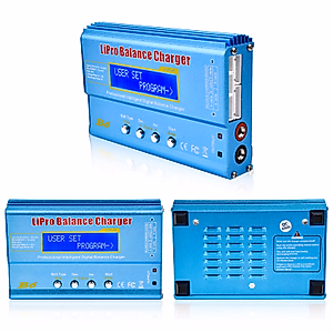 diymore Balance Charger Discharger 1S-6S Digital Battery Pack Charger 80W 6A with AC Adapter for Li-ion/Life/NiCd/NiMH/LiHV/PB/Smart Battery