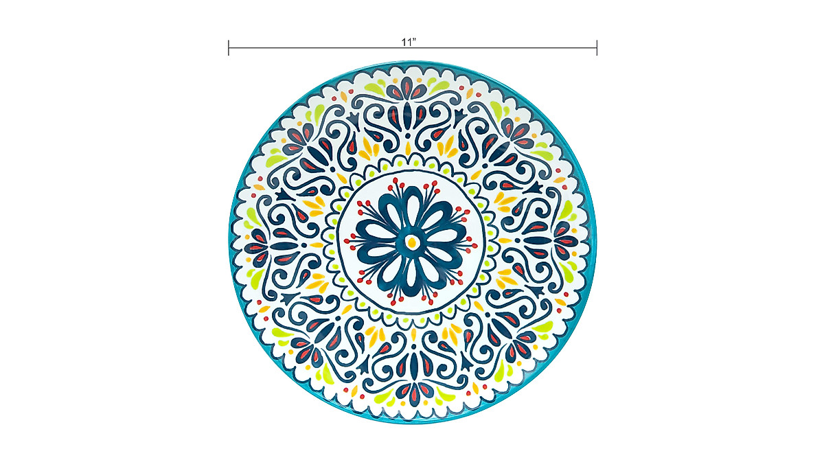 Zak Designs Melamine Dinnerware Set for 4 | Durable & Stylish