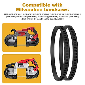 2 Pack 650721-00 Bandsaw Rubber Tires Replacement for Dewalt Portable Band Saw Replacement Parts DWM120 A02807 DCS374 DW328K 3129K 725 726 736 7724 9725 D28770 D28770K