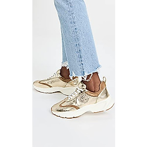 Tory Burch Women's Good Luck Trainers, Gold/Alce, 5.5 Medium US