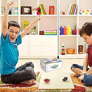 Ruolan Battling Top Metal Fusion Evolution Master Burst Gyro Toys Spinning Tops Set, Combat High Performance Game with 2 Launchers Gift for Children Boys Kids (6PCS)