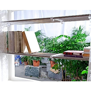 BAOYOUNI Closet Tension Shelf Rod Heavy Duty Wardrobe Organizer Adjustable Storage Shelves Rack DIY Closet Dividers Separators for Kitchen Bathroom Bedroom Garage, 19.69-31.5 Inches