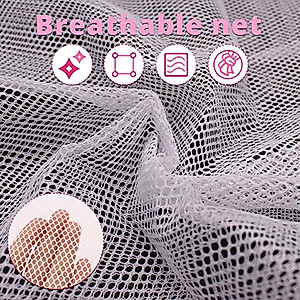 MJIYA Mesh Laundry Bags for Delicates with Premium Zipper, Travel Storage Organize Bag, Clothing Washing Bags for Laundry, Blouse, Bra, (WhiteA+Sphere Shape, 9.25x9.25x7 Inch)