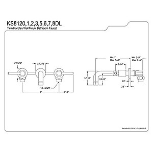 Kingston Brass KS8126DL Concord Bathroom Faucet, Polished Nickel