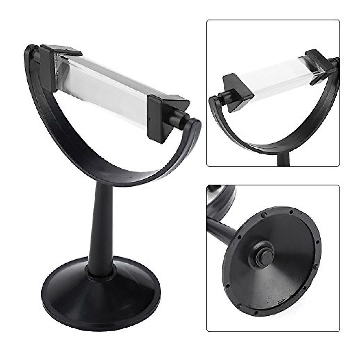 Optical Glass Triangular Prism with Stand for Teaching Light Spectrum Physics and Photo Photography Prism