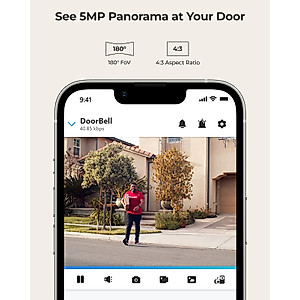 REOLINK Video Doorbell PoE Camera – 180 Degree Diagonal, 5MP IP Security Camera Outdoor with Chime V2, 2-Way Talk, Plug & Play, Secured Local Storage, No Monthly Fee