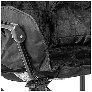 Urban Shop Sherpa Club Chair, Black 31.8D x 28.7W x 35.4H in