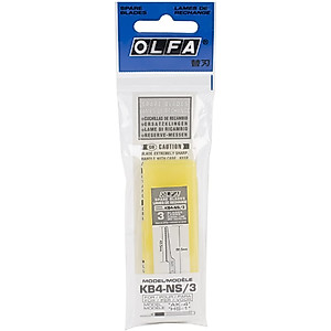 OLFA 6mm Narrow Saw Art Blade Set, 3 Blades (KB4-NS/3) - Precision Hobby Craft Knife Replacement Saw Blade Kit for Plastic, Wood, Model Building, Fits Most 6mm Art Knives