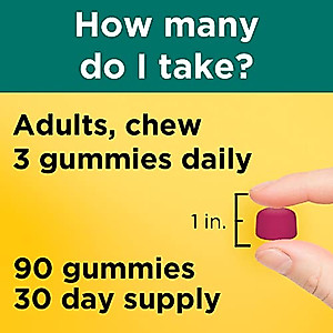 Nature Made Fiber Gummies 5 g per Serving, Fiber Supplement for Digestive Health Support, 90 Gummies, 30 Day Supply