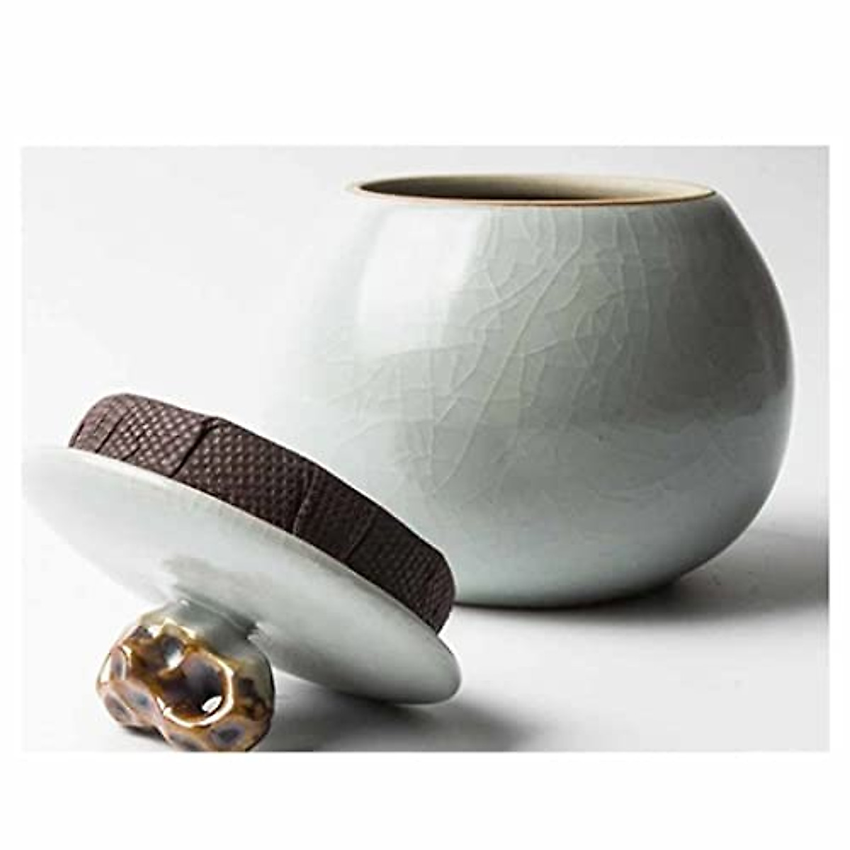 ZLDXDP Ceramic Tea Caddy Jar Small Jar Sealed Food Storage Tank Sugar Bowl Home Storage Box Tea Utensils Tea Container Organizer