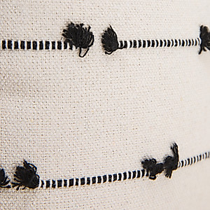 NiNi ALL Decorative Throw Pillow Covers Pack of 2 Boho Linen Throw Pillow Cases for Couch Modern Farmhouse 18x18 Inches Black Pillows Cover Bedroom Living Room Outdoor