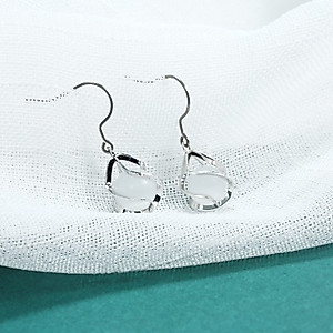 TGNEL Spiral Ball Titanium Dangle Earring Charms, Fashion Simulated Opal Drop Earrings Titanium Earrings for Women Sensitive Ear