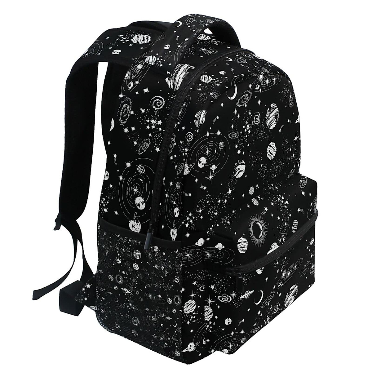 Wamika Space Galaxy Stars Kids Backpack Black Hole School Backpacks Boys Girls Daypack Book Bag