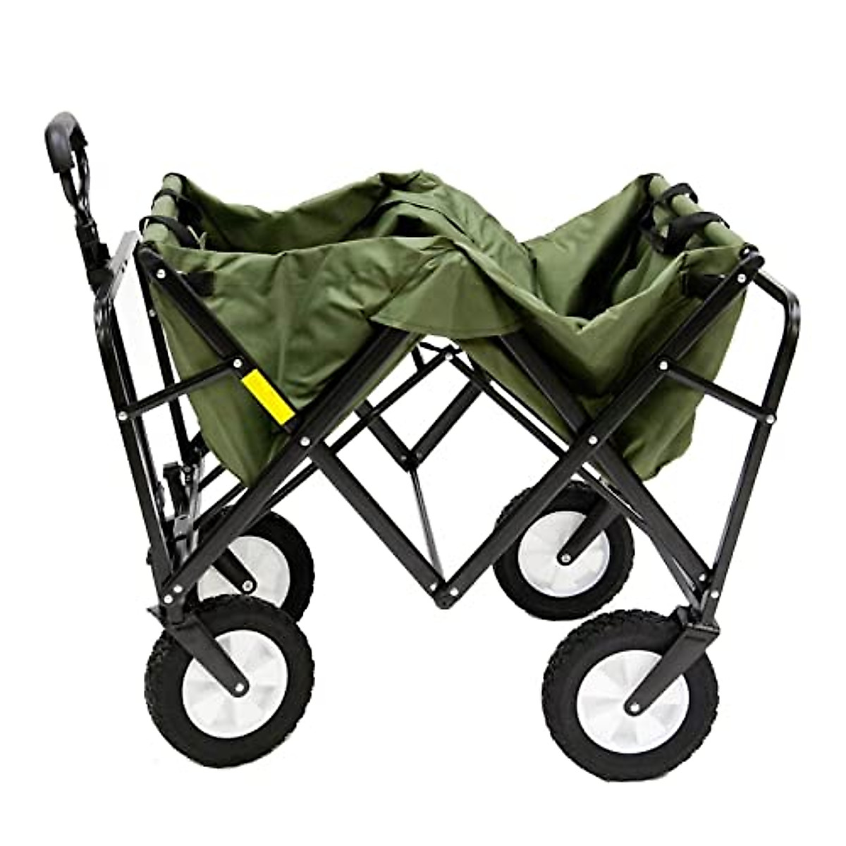 Mac Sports Folding Steel Frame Garden Utility Wagon Cart, Green (for Parts)