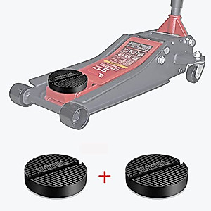 SONAODM Universal Floor Jack Rubber Pad Jack Pad Adapter Pinch Weld Side Frame Rail Protector Puck/Pad (2 Pack) (QJD-dian zi)