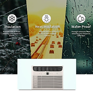 Window Air Conditioner,Side Insulated Foam Panel SBR001WHITE, Summer/Winter Heat and Draft Insulating,Two-Piece Panels Window Seal SBR (WHITE)