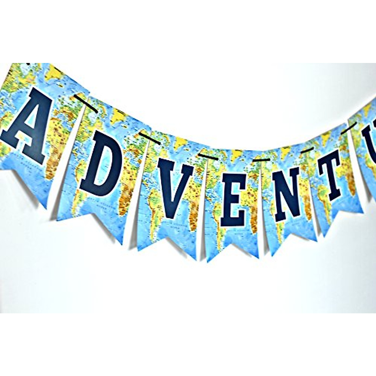 Going Away Party Decoration- Adventure Awaits Banner - Bon Voyage Retirement Farewell Party Supplies