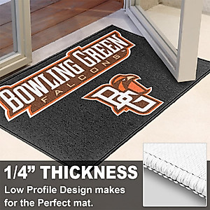 Campus Lab Bowling Green State University Anti-Slip Indoor Doormat, 20” x 31.5” Primary Mark, Floor Mat for Inside Entry Way/Back Door Garage Mudroom Home and Office, Low Profile