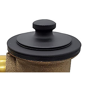 Westbrass 22-1/2" Brass Twist & Close Bath Waste & Overflow with 2-Hole Faceplate, Matte Black, D322-62